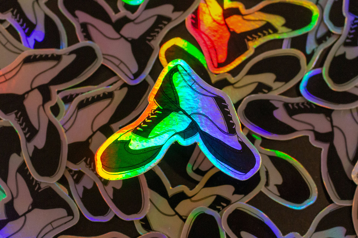 Holographic Tap Shoes Sticker – DesignwithMurial